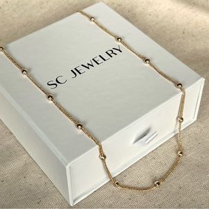 SCJewelry | Jewelry | Bead Chain 8k Gold Chain Necklace | Poshmark